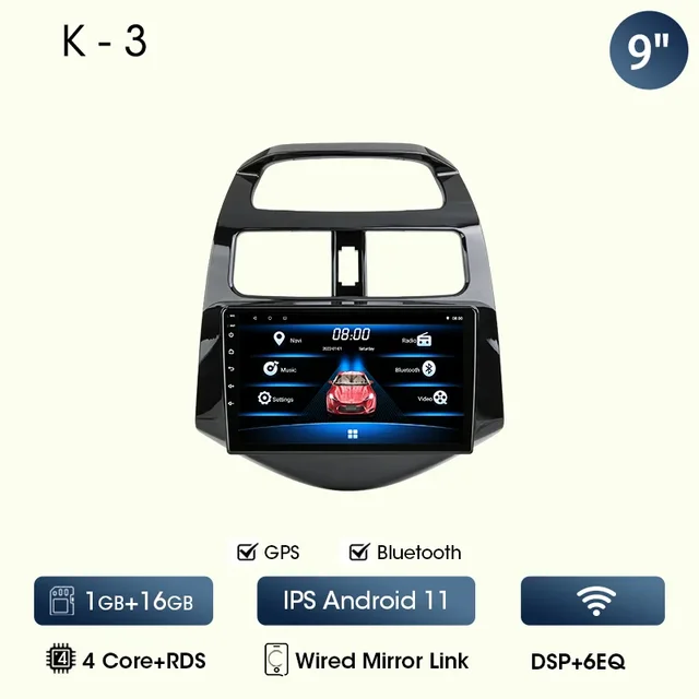 JMCQ-Radio estéreo para coche, reproductor multimedia de vídeo con Android 12, 9 pulgadas, para ...