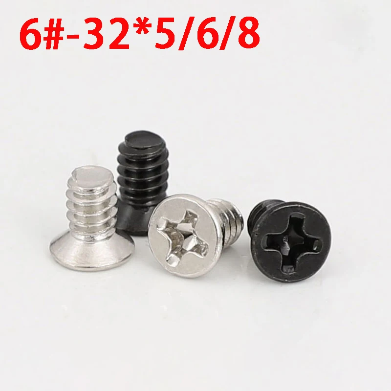 100PCS-PC-Hard-Drive-Screws-6-32-5-6-8-Countersunk-American-Coarse ...