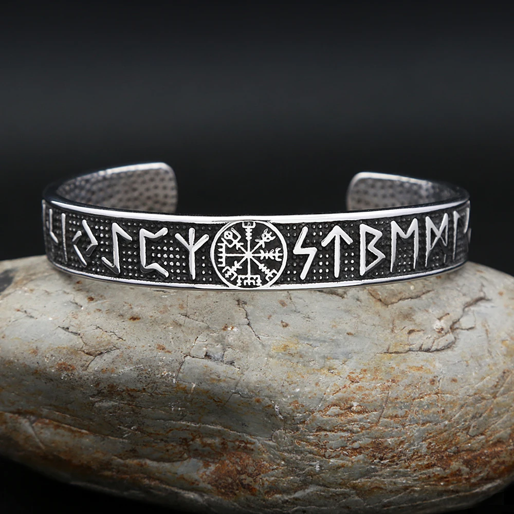 Vintage-Nordic-Viking-Compass-Bracelet-Punk-316L-Stainless-Steel ...