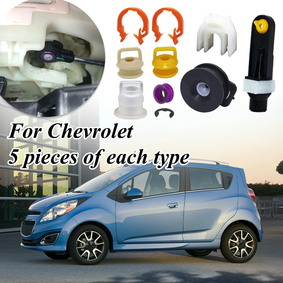 5X-Automatic-Manual-Gear-Shift-Bushing-For-Chevrolet-Spark-Cruze-Joy ...