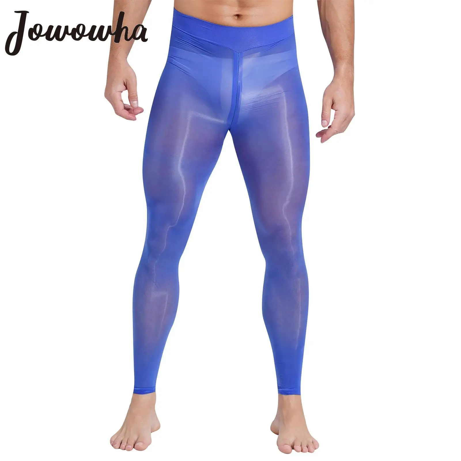 Mens-Zipper-Crotch-Sheer-Pantyhose-Oil-Shiny-Glossy-Stockings-Stretchy ...