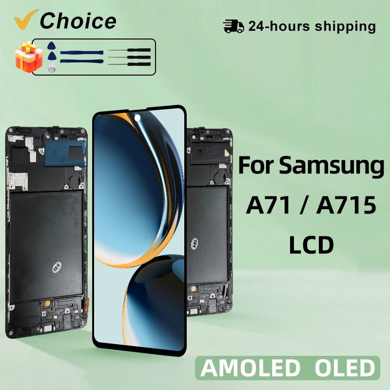 AMOLED For Samsung Galaxy A71 LCD SM-A715F Display Touch Screen For ...