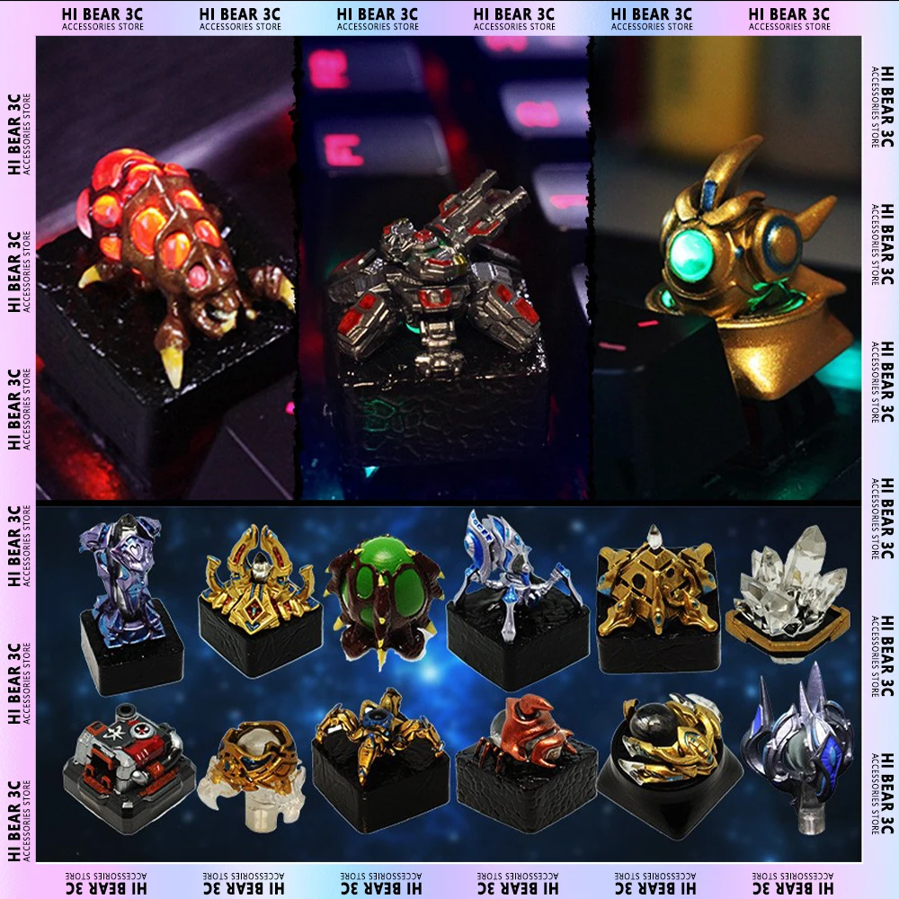 Starcraft-Resin-Keycaps-Light-Transmission-Three-dimensional-Hand-made ...