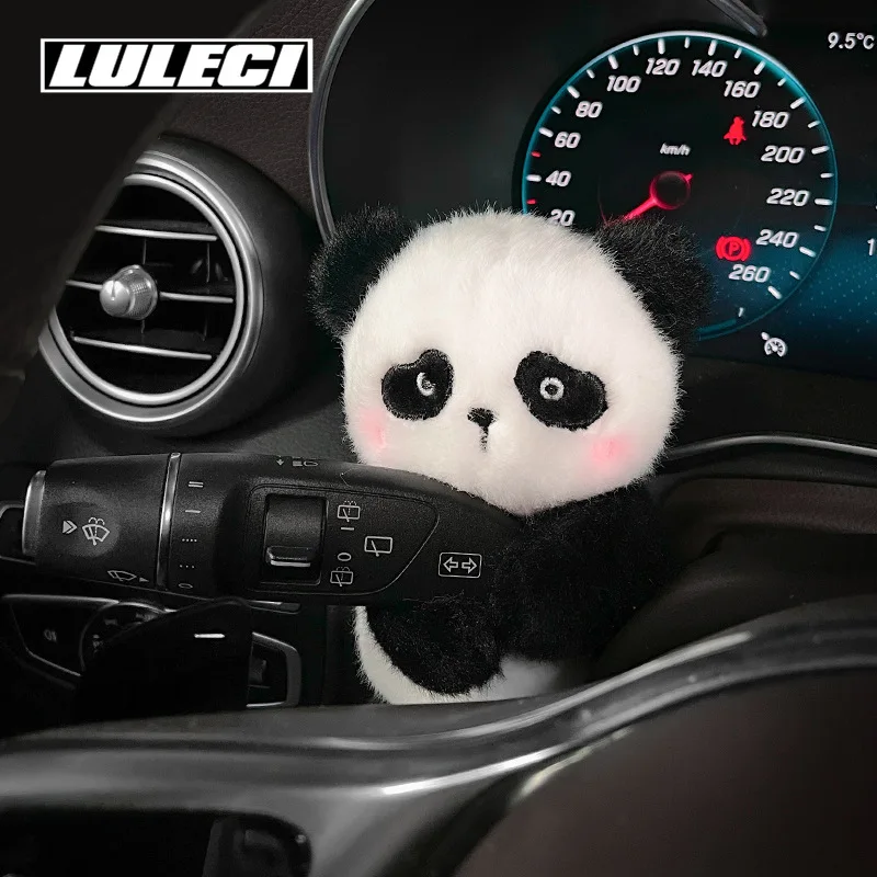 Panda Plush Doll Clutch Decor Car Wiper Turn Signal S-witch Cute Kawaii ...