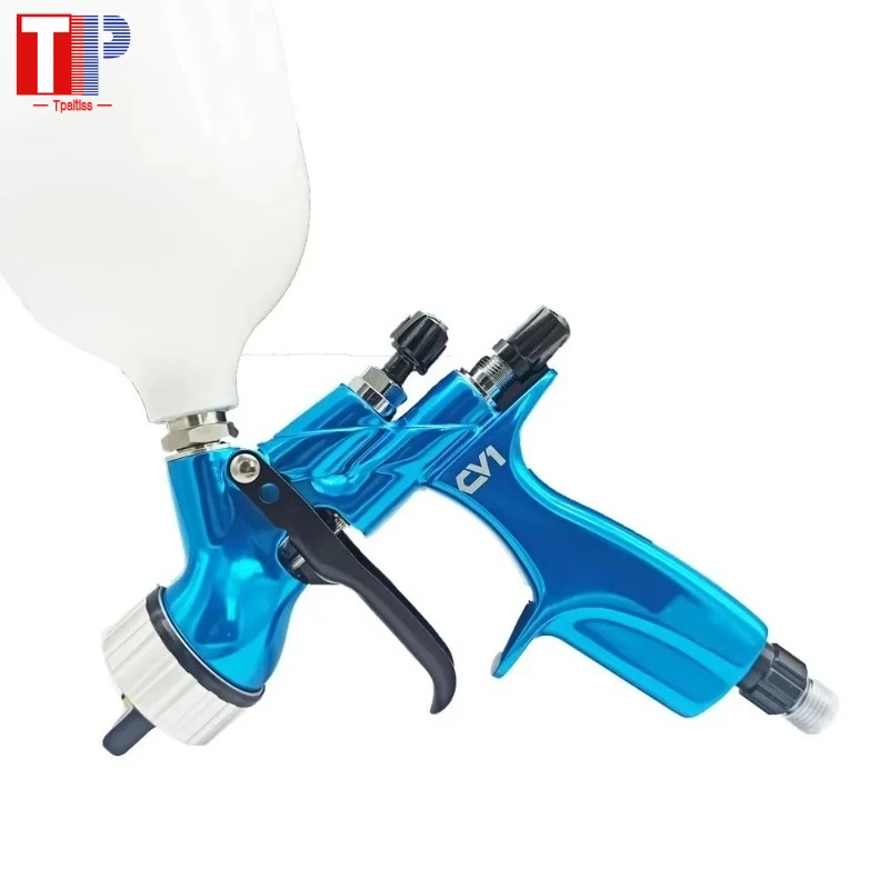 Tpaitlss CV1 Blue Spray Gun HVLP Car Paint Tool Spray Gun with 1.3mm ...