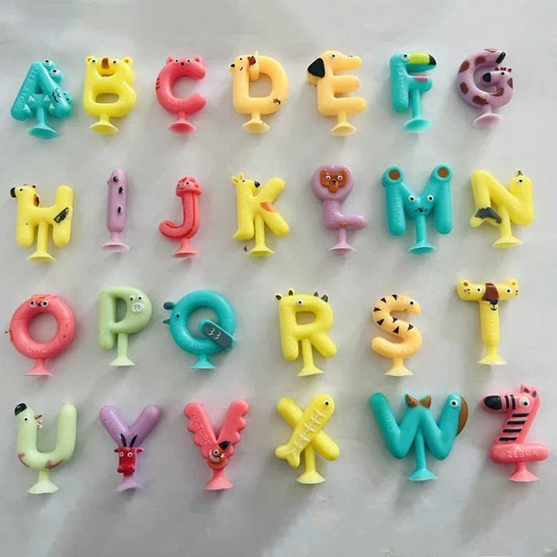 6-100Pcs-New-Arrival-TPR-Soft-Stikeez-Ventouse-Alphabet-Animals-ABC-A-Z ...