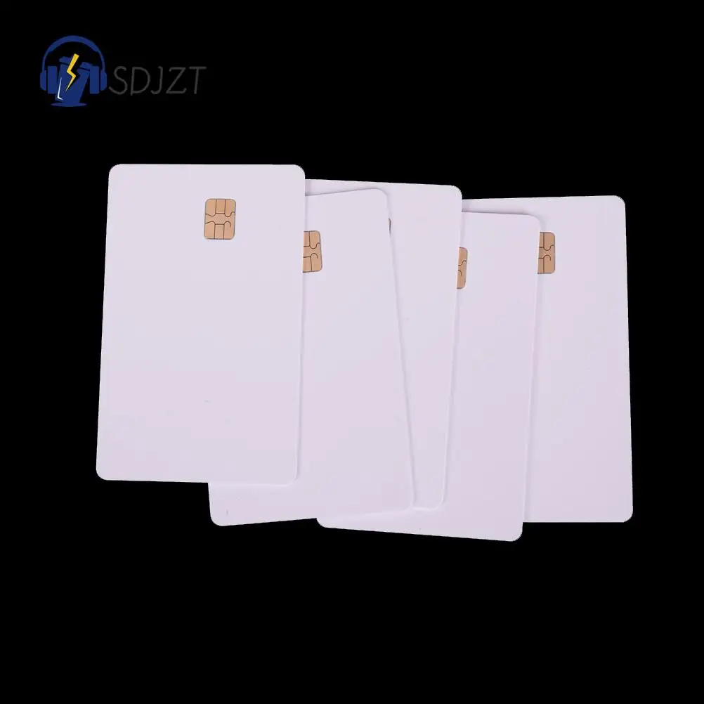 5 Pcs White Contact Sle4442 Chip Smart IC Blank PVC Card With SLE4442 ...