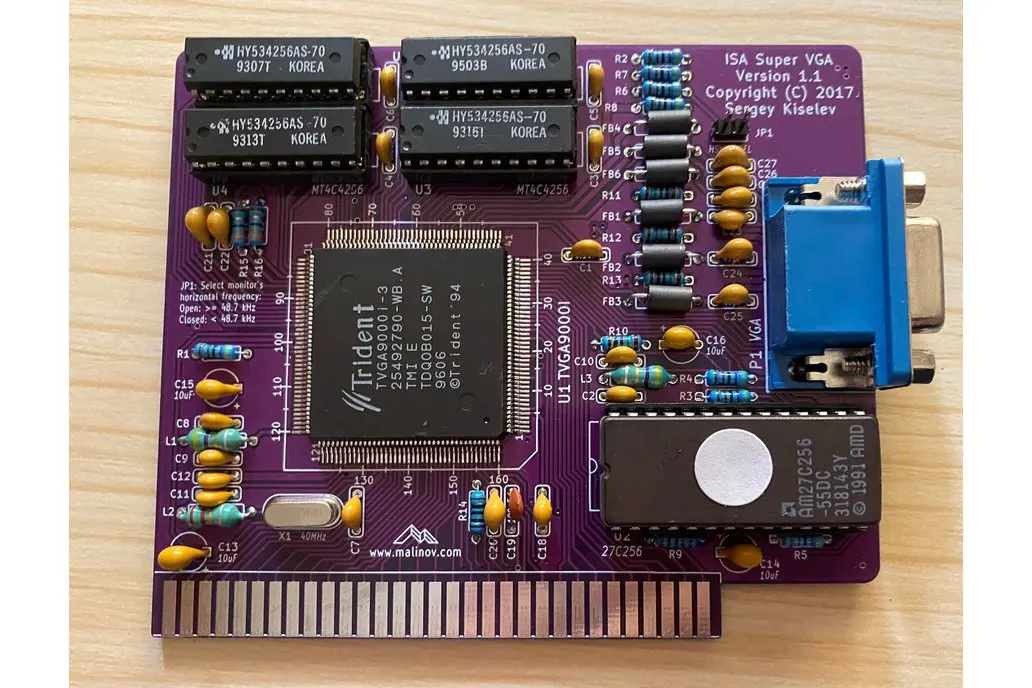 Tarjeta-ISO-Super-VGA-Trident-TVGA9000i-controlador-IC-Super-VGA-basado ...