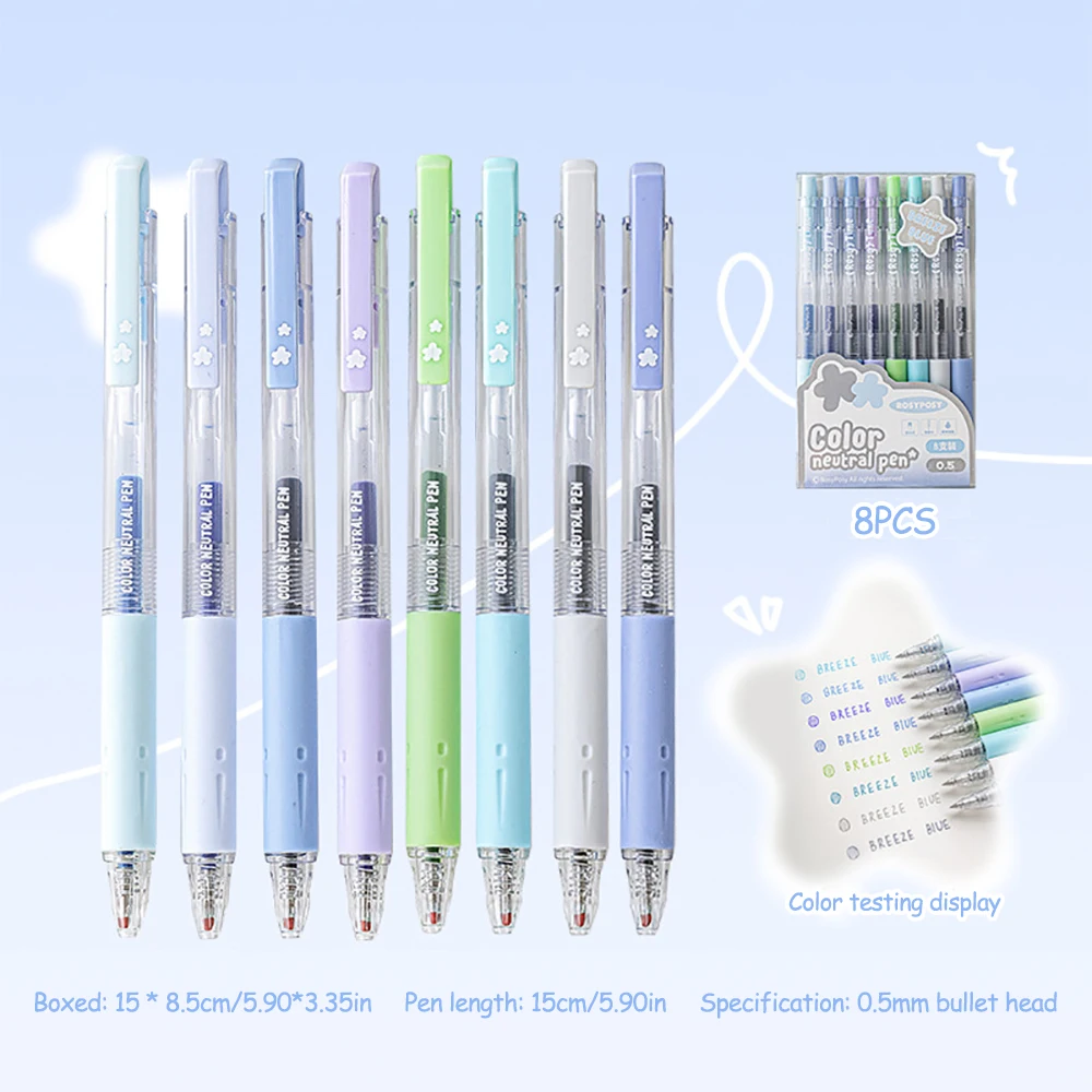 8pcs Creative Design Colorful Writting Pen Set Cute Graffiti Painting ...