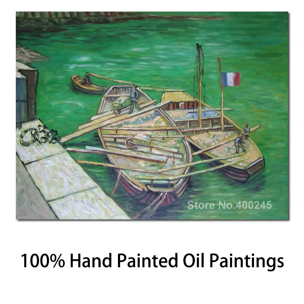 Claude-Monet-Art-Collection-Quay-with-Men-Unloading-Sand-Barges-Oil ...