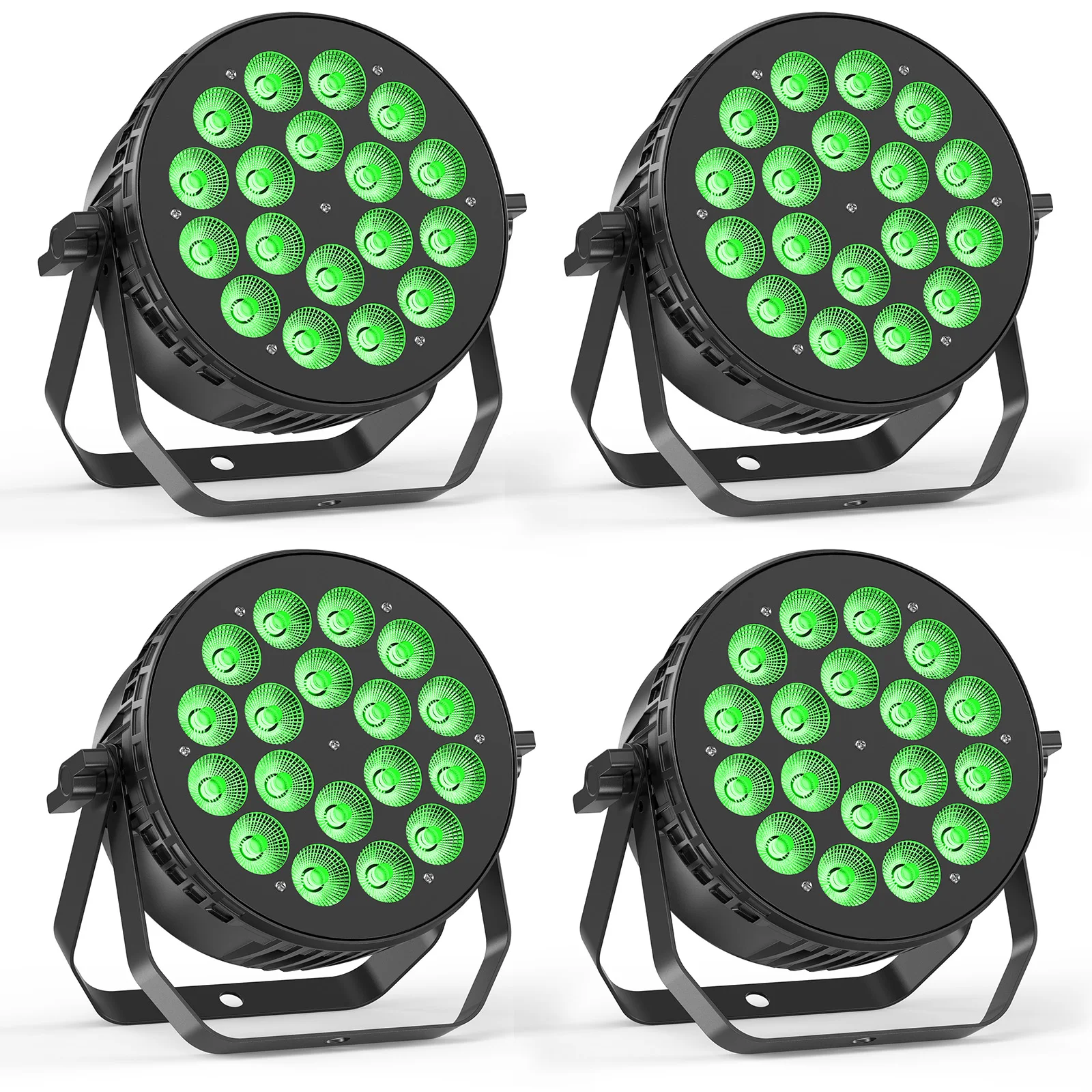 Datewink 4 pièces 18x10W RGBW LED Par lumières scène effet d'éclairage ...