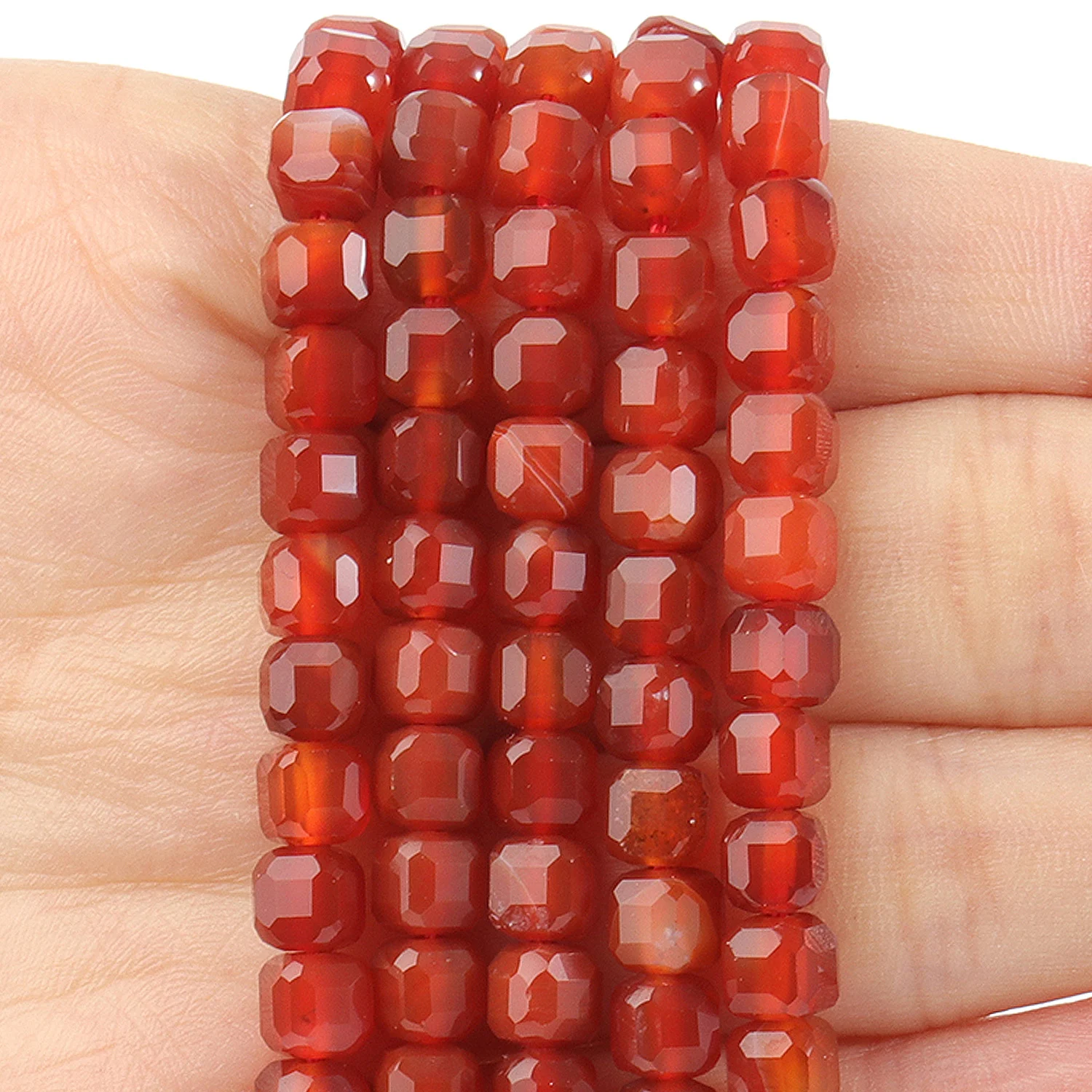 Natural-Red-Agate-Faceted-5mm-Square-Cube-Shape-Beads-for-Jewelry ...
