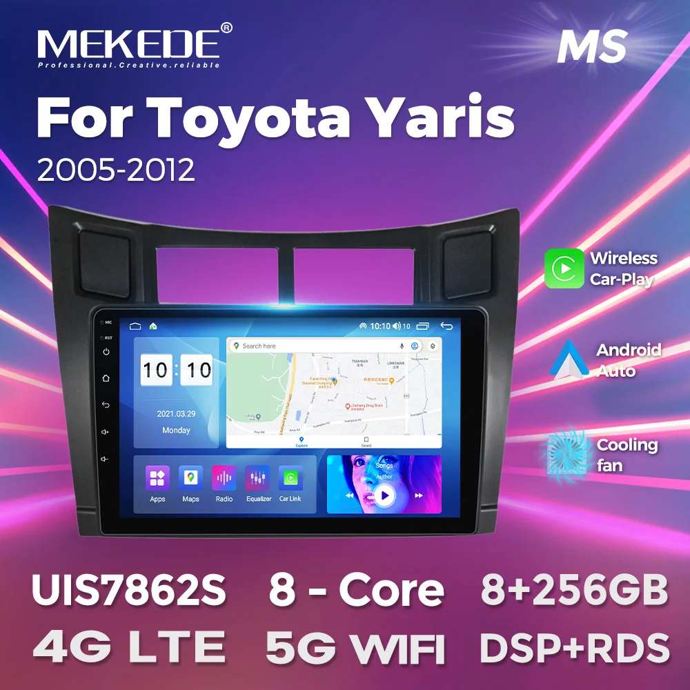 Car-Radio-Android-Auto-Multimedia-Player-For-Toyota-Yaris-2007-2012-GPS ...