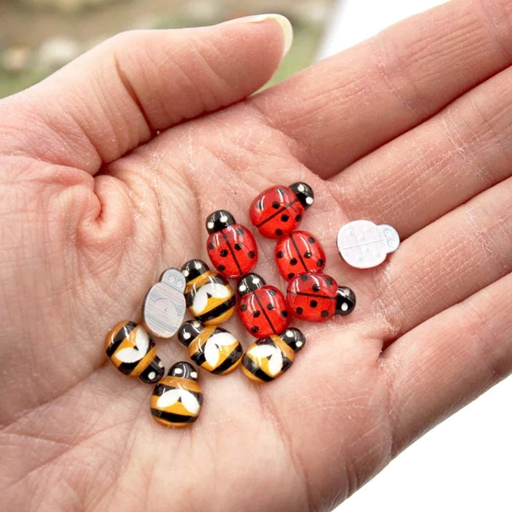 Tiny-Small-Ladybugs-Bees-Miniature-Flatback-Cabochon-Charm-Bugs-for ...