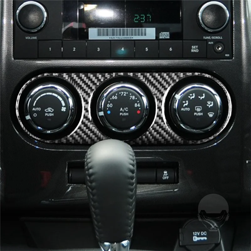 Carbon Fiber Car Air Conditioning Button Sticker For Challenger 2008 ...