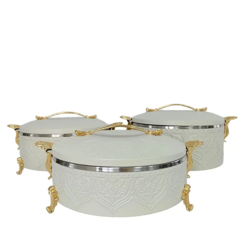 High-Capacity Metal Buffet Food Warmer Set Lunch Box Casseroles ...