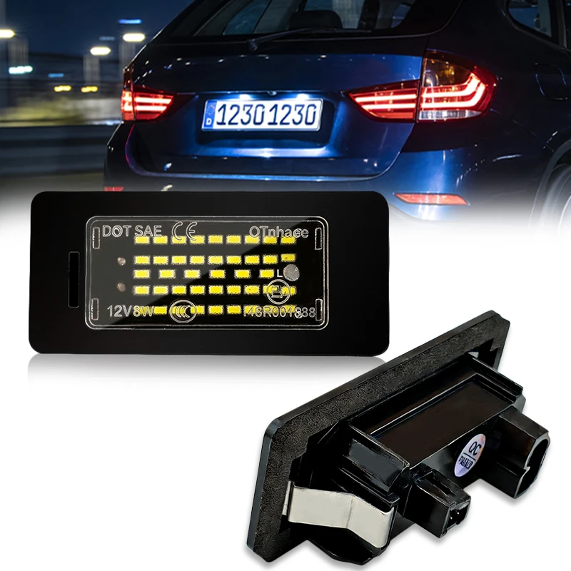 2X White LED Car License Plate Light Bulbs Auto Accessories For BMW E46 ...