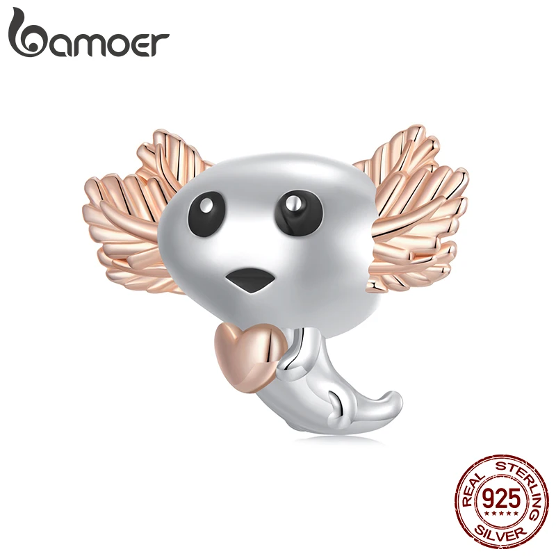 BAMOER Solid 925 Sterling Silver Cute Salamander Charm Bead fit ...