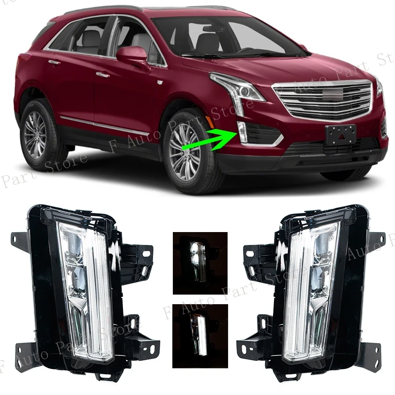 Car-Front-Bumper-LED-DRL-Daytime-Running-Driver-Light-Lamp-For-Cadillac ...