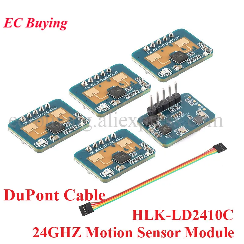 5/1pcs HLK-LD2410C 24G mmWave FMCW onde millimètre 5M présence humaine ...