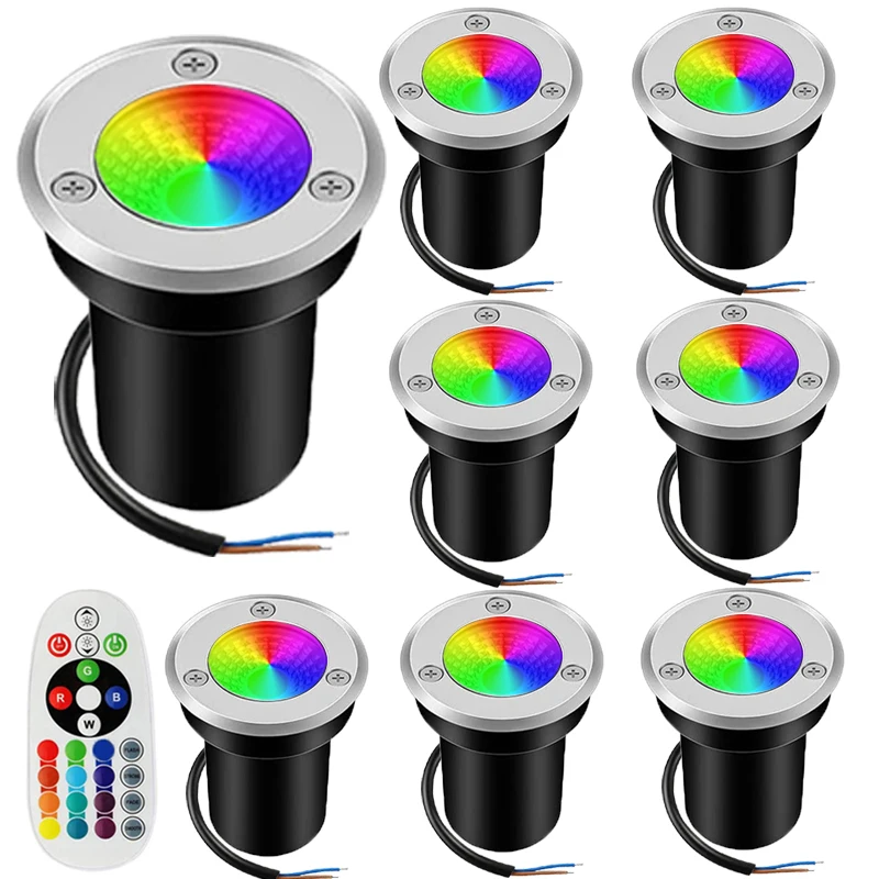 Low-Voltage-Underground-Lamp-12V-RGB-Warm-White-Landscape-Lighting-with ...