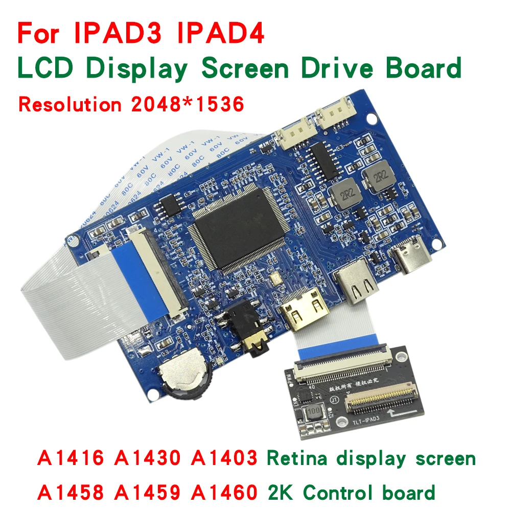 Kit-For-IPAD3-IPAD4-Drive-Board-Type-c-HDMI-A1416-2048x1536-LCD-Display ...