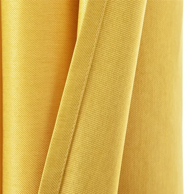 Modern Yellow Blackout Curtain For Living Room Thick Sheer Curtain ...