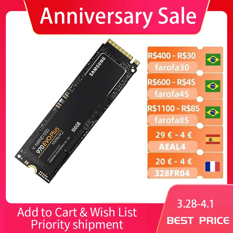 SAMSUNG SSD M.2 1TB 970 EVO Plus 500G 250G HD NVMe SSD Hard Drive HDD ...
