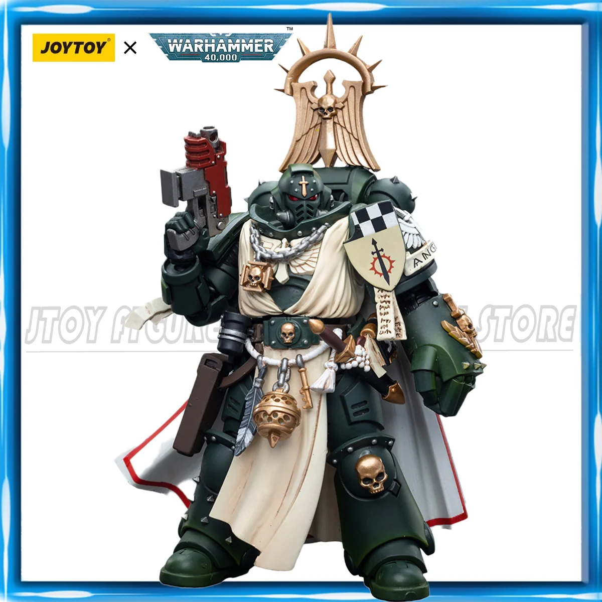 JOYTOY Action Figure 1/18 40K Dark Angels Master Lazarus Master With ...