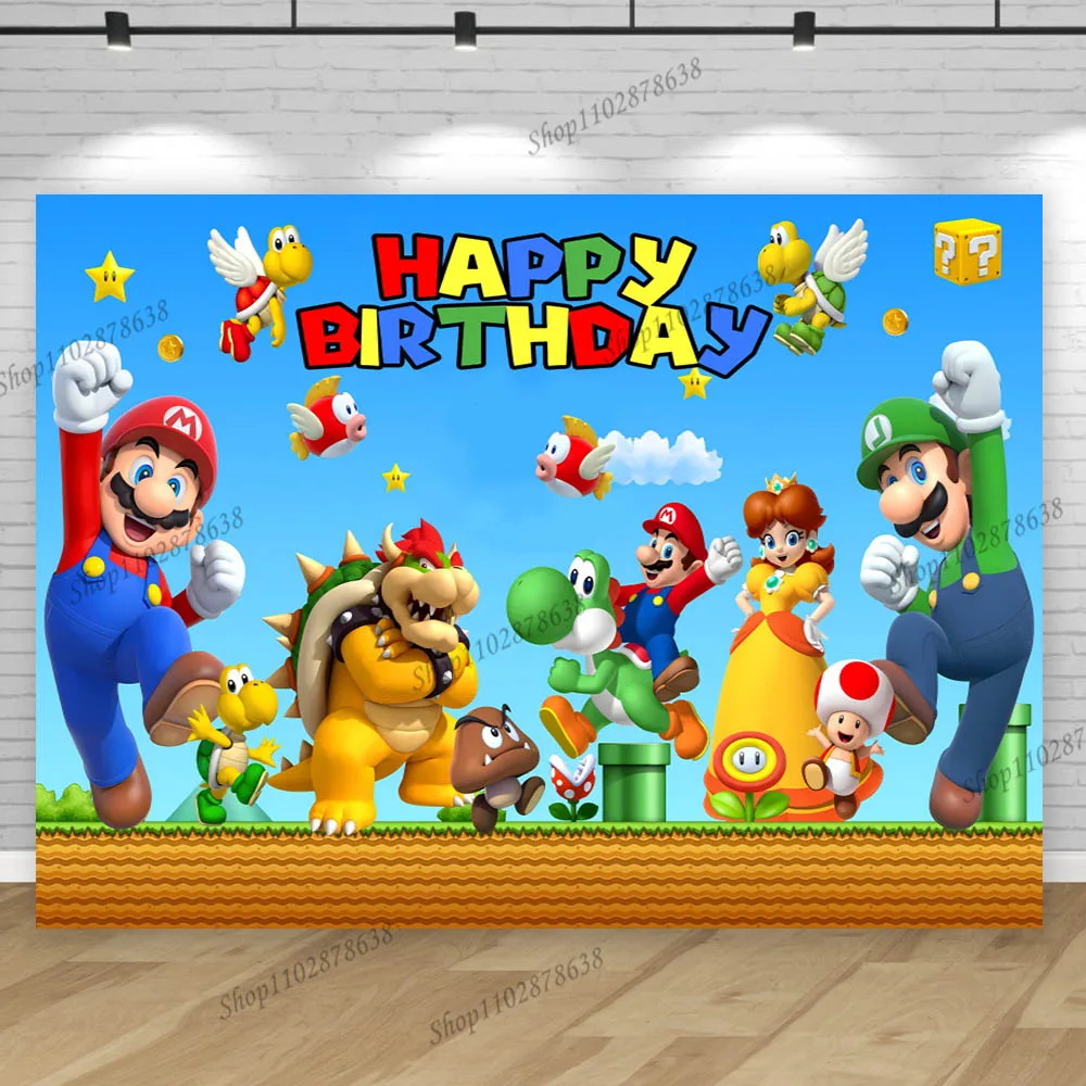 Fondo personalizado con nombre y edad, tema de Super Mario Bros, fondo ...