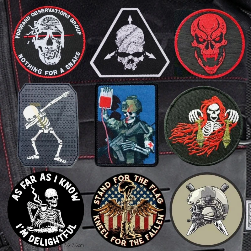 Tactical-Skull-Series-Hook-FORWARD-Celebrity-team-Embroidery-Patch ...