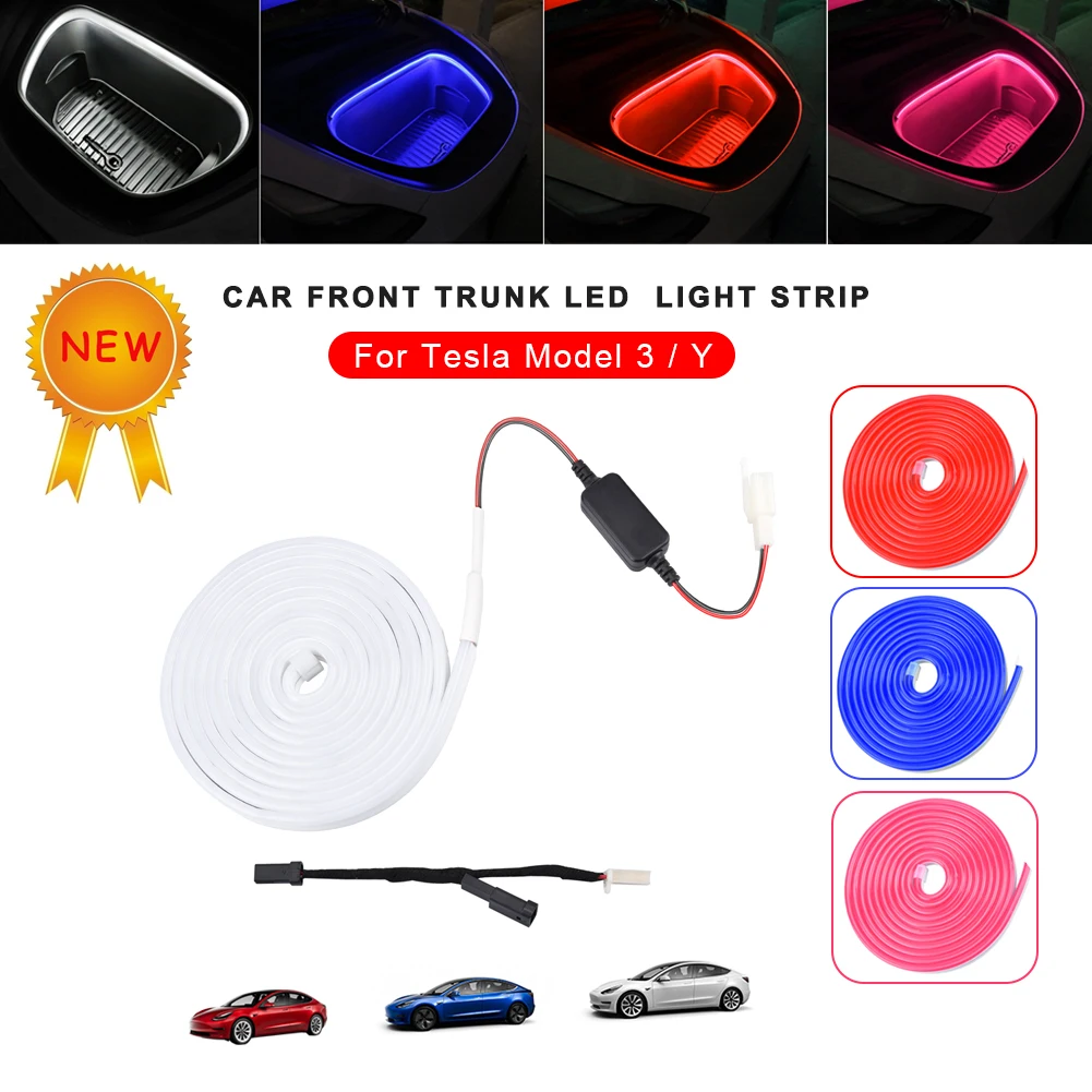 Car-Front-Trunk-Frunk-LED-4-Colors-Surround-Lighting-Strip-Cargo-Area ...