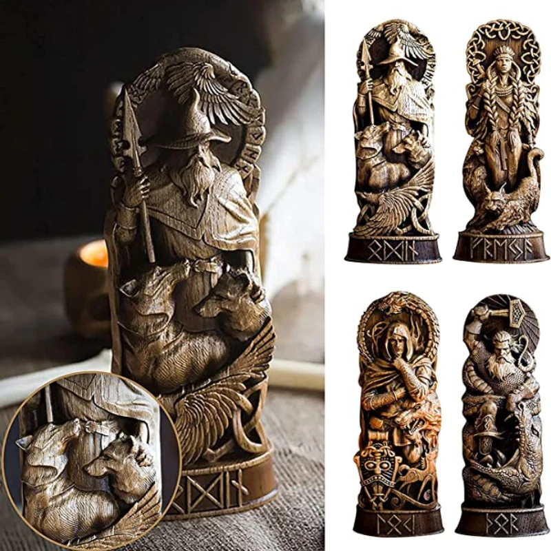 Norse-Mythology-Decor-Statue-Odin-Thor-Loki-Freya-Viking-Decor-Statue ...