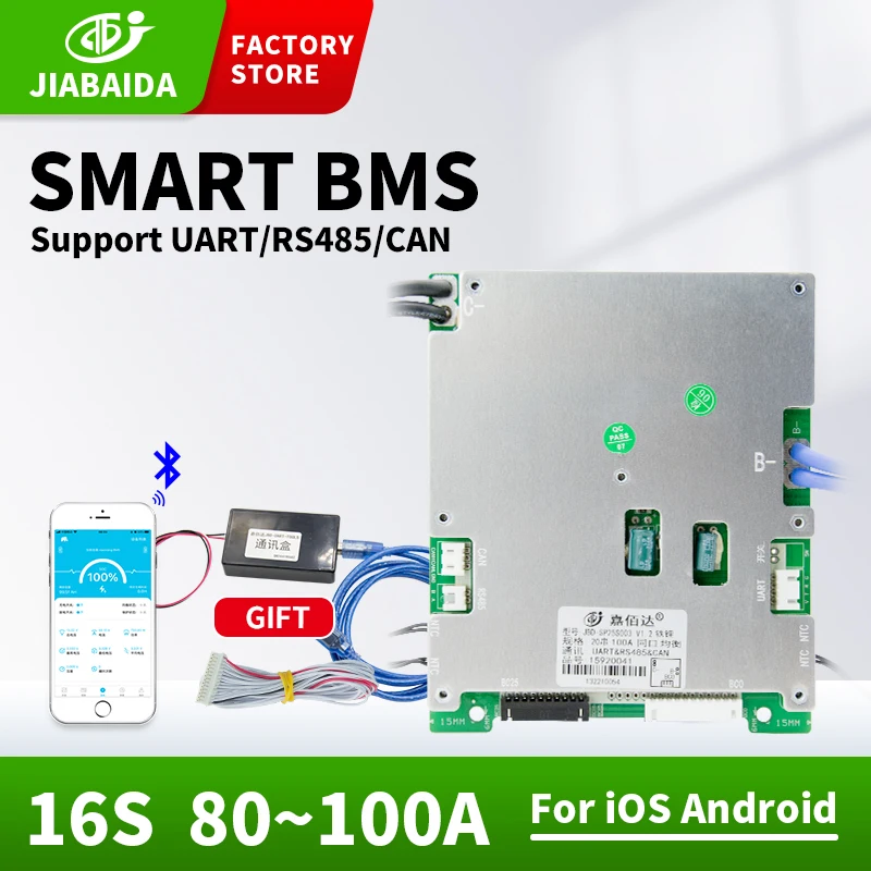 JBD Bms Board 48V BMS 16S 100A 80A 60A Smart Balance Board Protection ...