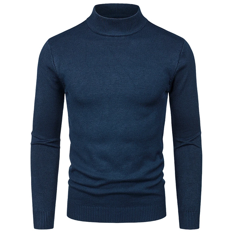 Sweater Man Solid Color Warm Casual Knitted Men Pullover Sweaters ...