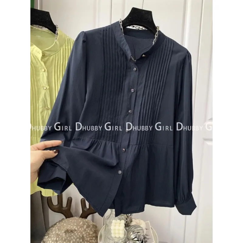 Blusa-de-manga-larga-holgada-para-mujer-Top-c-modo-de-estilo-Vintage-y ...