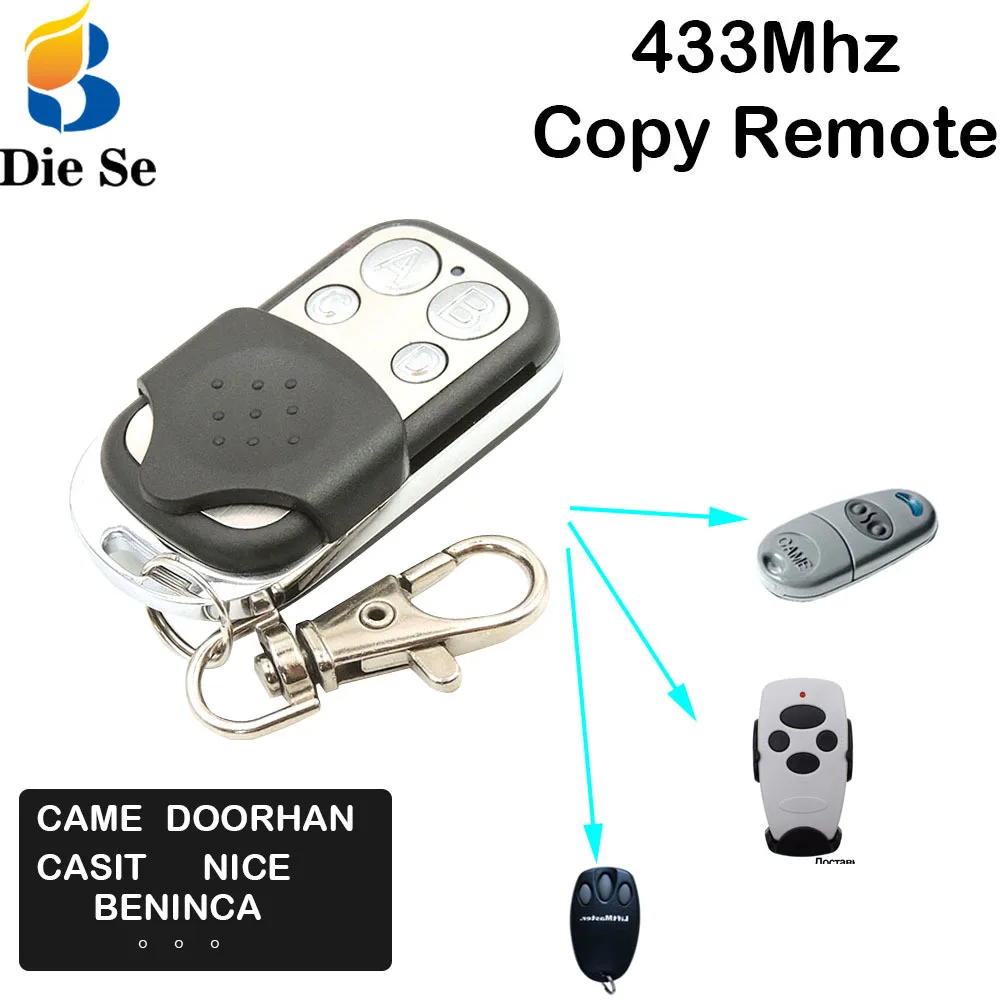 RF 433.92 MHz Universal High Function Copy Remote Control Clone for CAME NICE DOORHAN Remote ...