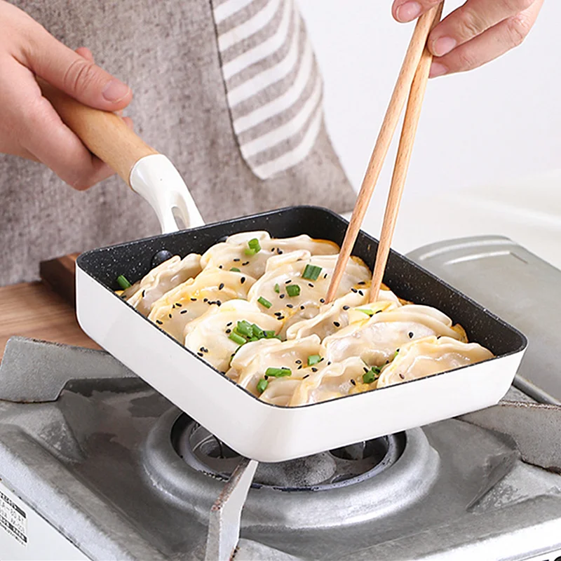 Japanese-Square-Non-Stick-Frying-Pan-with-Wooden-Handle-Omelette ...