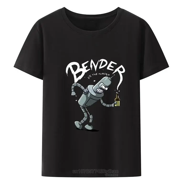 Funny-Bender-Vs-The-Humans-T-Shirt-Harajuku-Retro-Graphic-Tshirts-Men ...