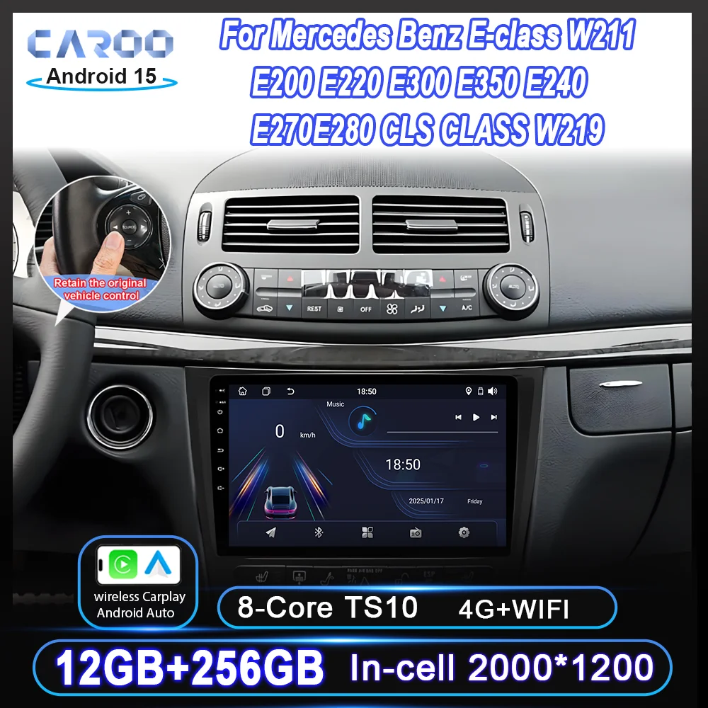 Car Radio Stereo For Mercedes Benz E-class W211 E200 E220 E300 E350 ...