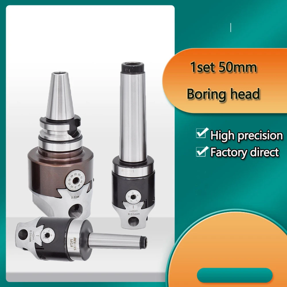 1 set F1 2 inch 50mm Boring head+MT2 MT3 MT4 C20 C25 BT30 BT40 NT30 ...