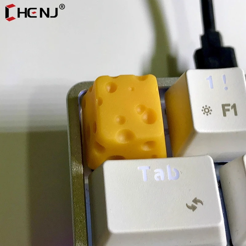 1Pc-Cheese-Keycap-Handmade-Resin-Keycaps-For-Mechanical-Keyboard-Esc ...