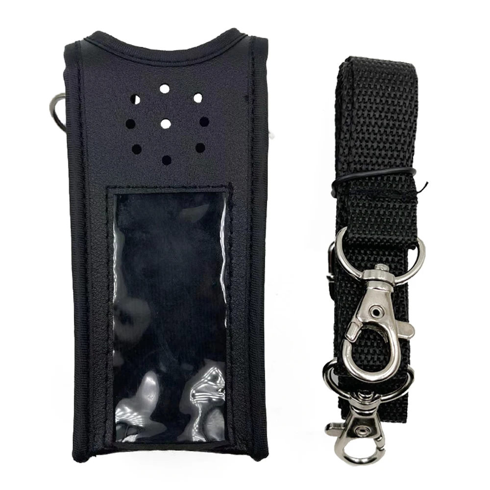 Portable-Lether-Case-Bag-Cover-Black-Pouch-For-Motorola-Walkie-Talki ...