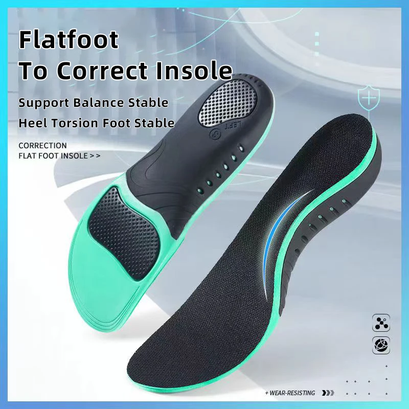 TPU-Orthopedic-Shoe-Insole-X-O-Leg-Correction-Flat-Arch-Support-Sports ...
