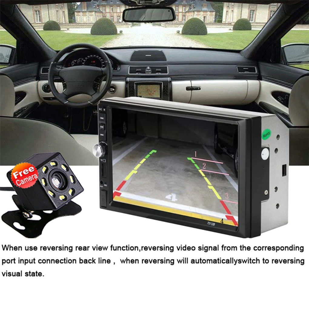 Bluetooth-compatible-Car-MP5-Radio-Rear-View-Camera-Front-Dash-Double ...