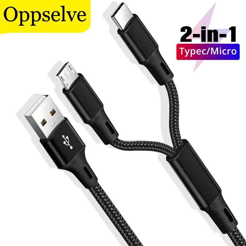 Cable de carga de datos Micro USB Tipo C para Samsung POCO 2 en 1 ...