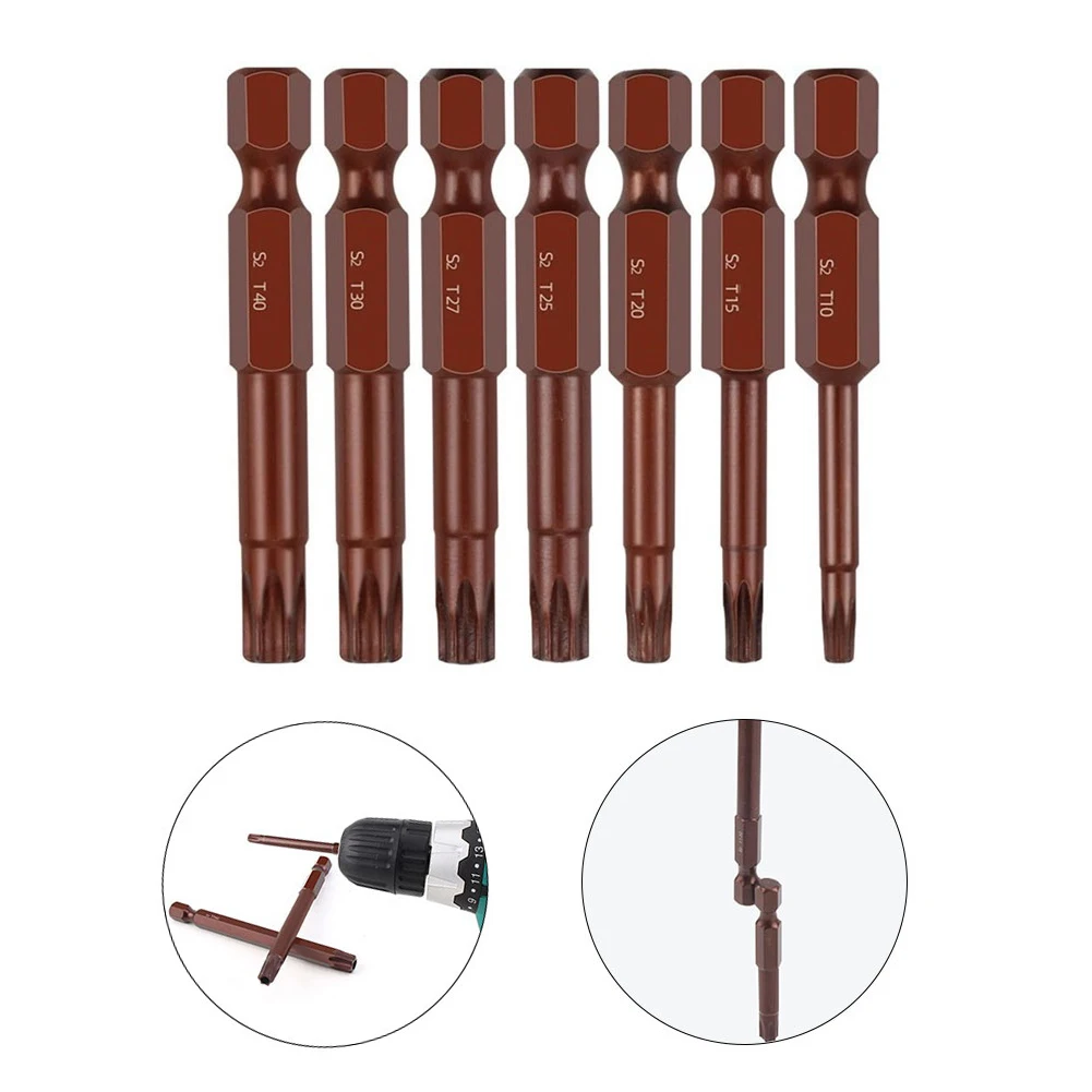 Set-di-punte-per-cacciavite-magnetico-Torx-1pc-50mm-senza-foro-codolo ...