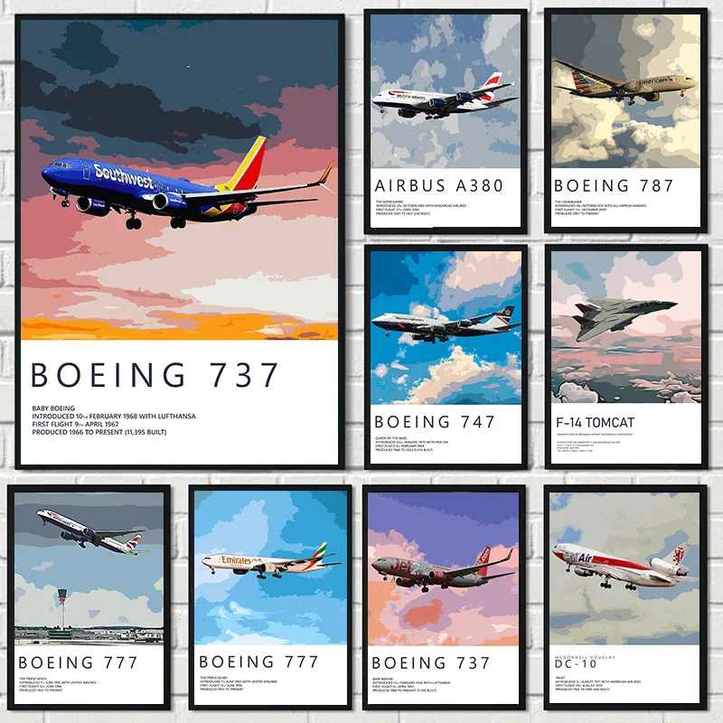 Famous Military Air Force Boeing-737 Airbus-A380 Aircraft Aviation ...