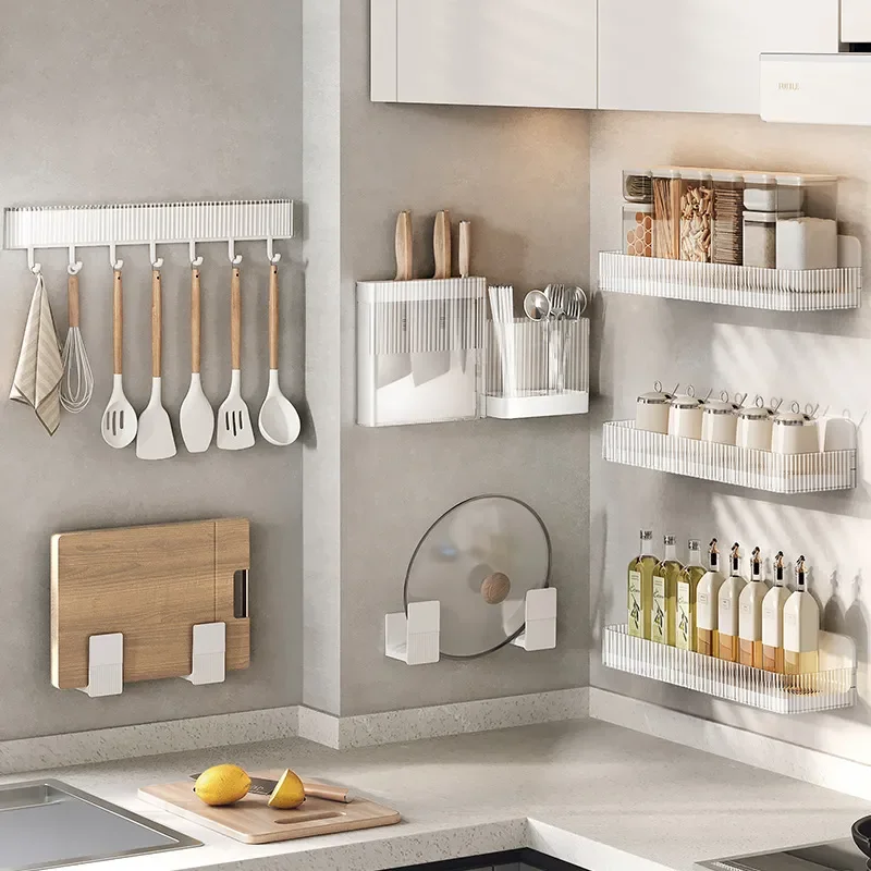 5-7-8-Piece-set-Kitchen-supplies-wall-mounted-storage-rack-wall-knife ...
