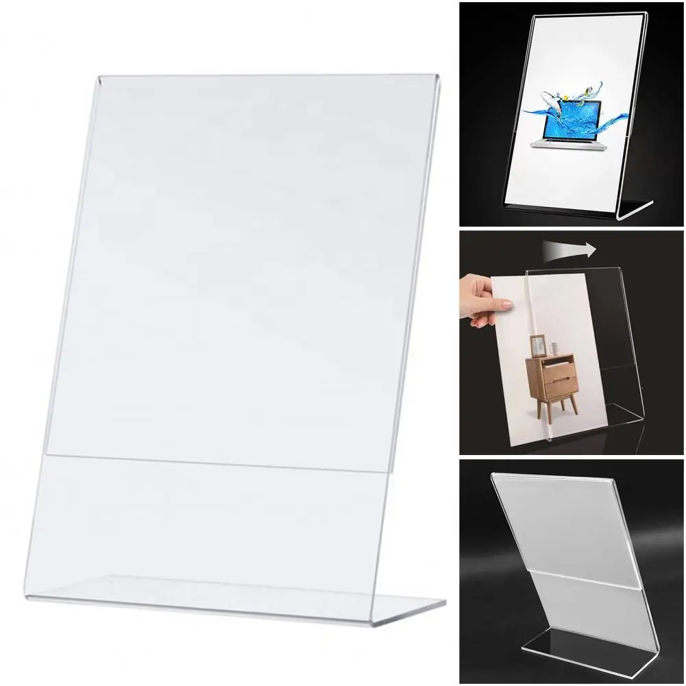 3-Pcs-Acrylic-Sign-Holder-Clear-Durable-Water-Resistant-Slanted-Table ...